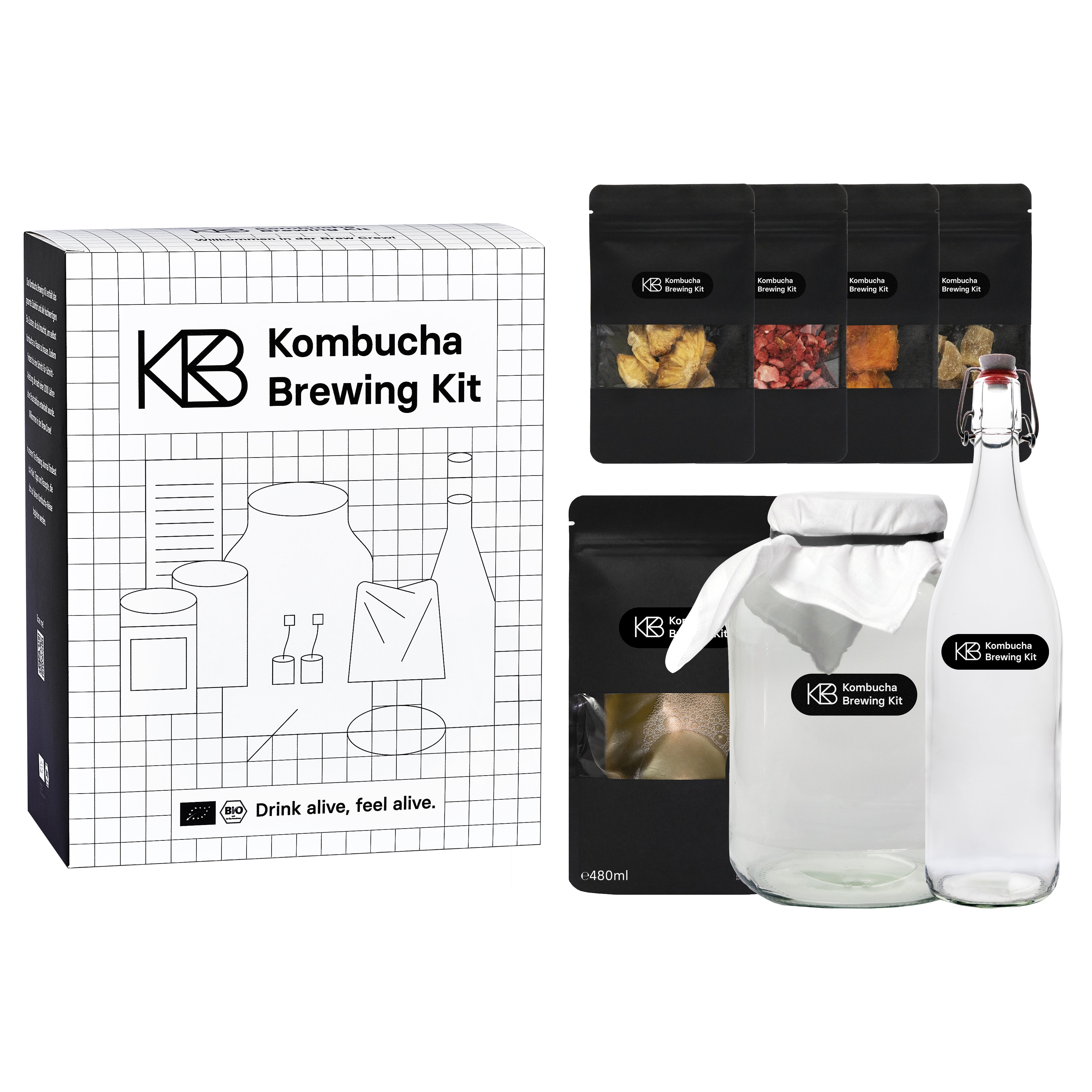 Kombucha Brewing Kit – alles, was du brauchst, um Kombucha zu Hause zu ...
